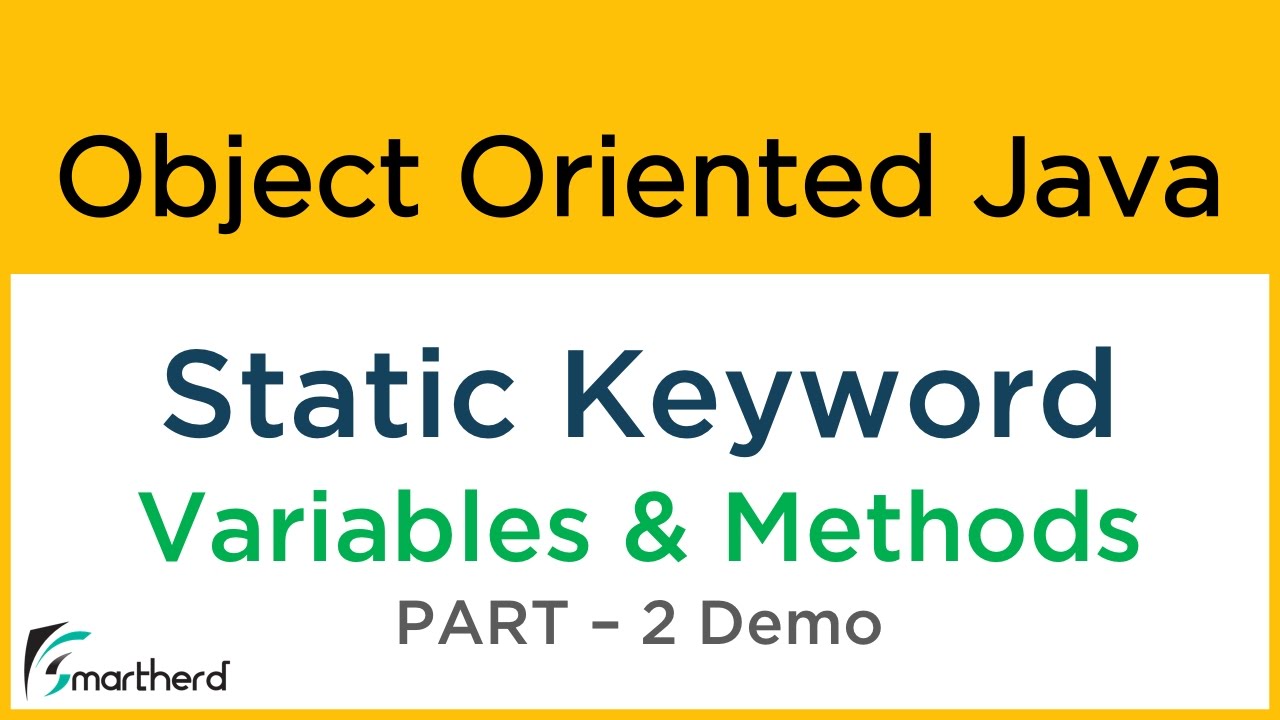 Java STATIC Variable and Methods example Part-2. Object Oriented Java Tutorial #13.2