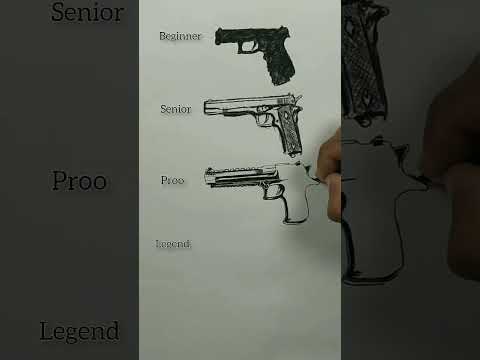 How to Draw a Realistic Gun | Fun Art | #shorts #art #gun #funart