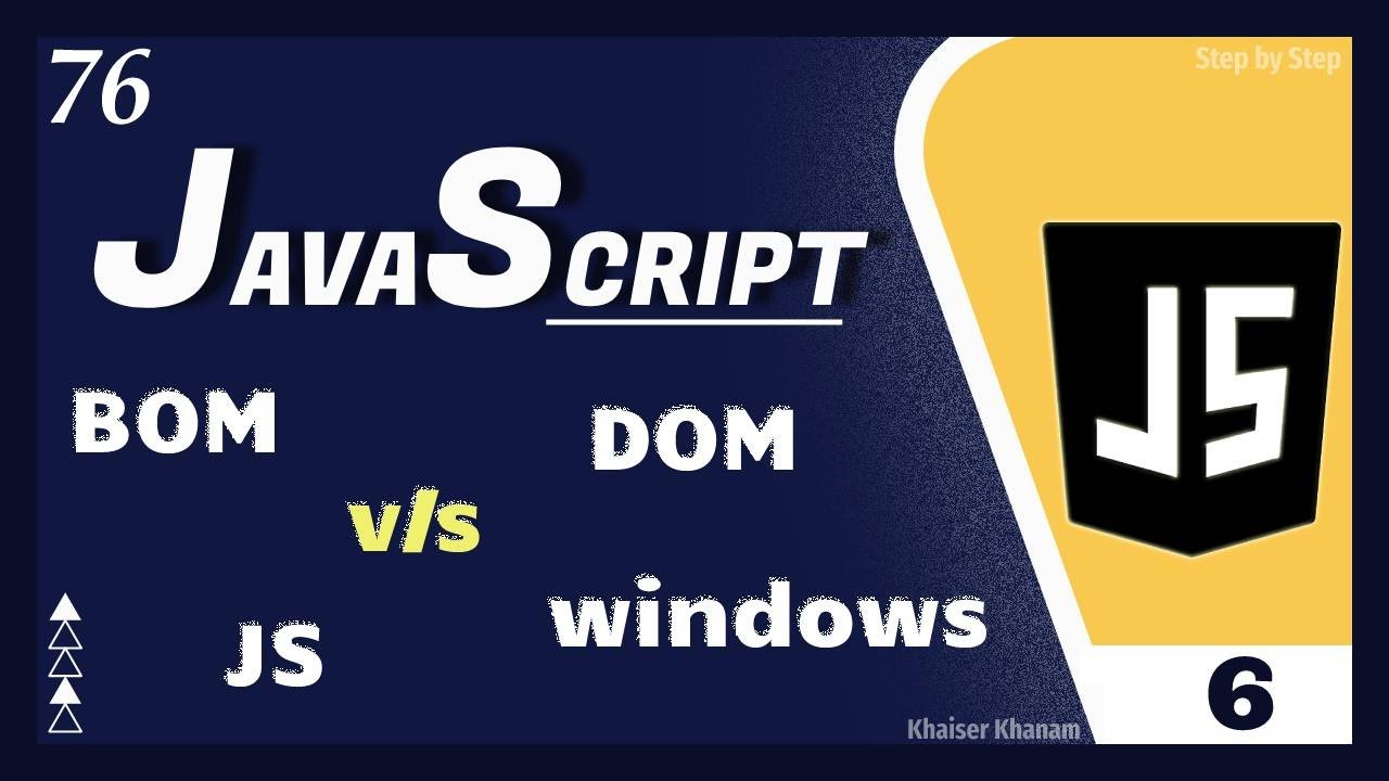 BOM v/s DOM v/s Windows v/s JavaScript - 6|| JavaScript Tutorial for Beginners  - 76