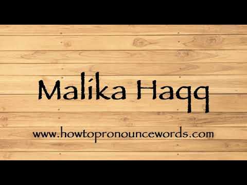 How To Pronounce Malika Haqq ? How To say Malika Haqq New Video