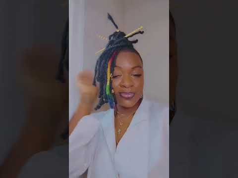 $1 Quick Loc Styles Using @dollartree Bamboo Sticks #locstyles #dollartreefinds