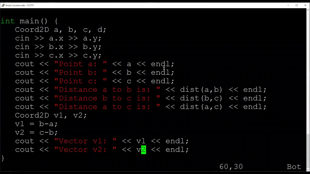 Coding basic geometric computations