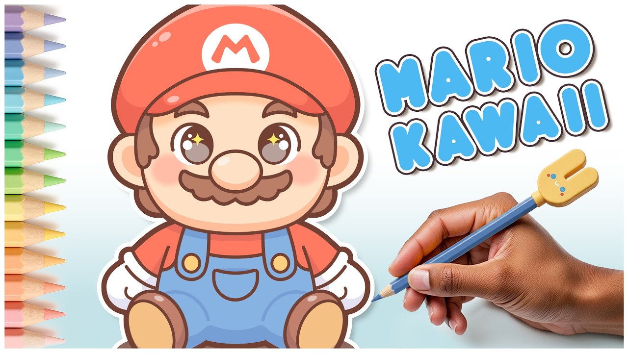 Cómo dibujar a MARIO BROS estilo Kawaii 🍄❤️ Paso a Paso FÁCIL