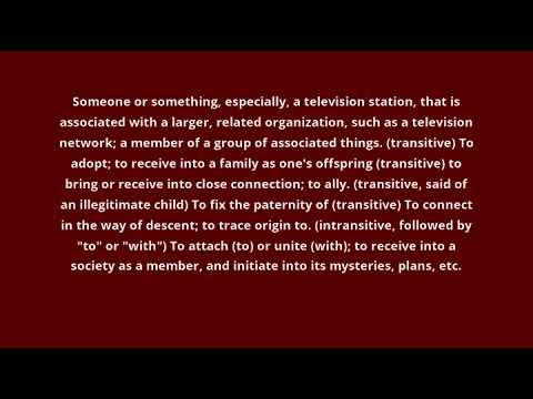 what is the meaning of affiliate.