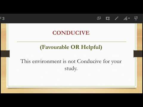 Today's Word/Conducive Meaning/Vocabulary