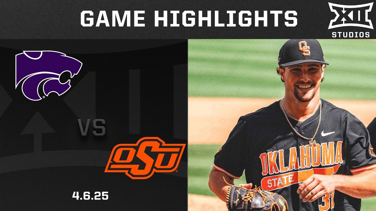 Kansas State vs Oklahoma State (4.6.25) Game #1 Highlights | 2025 Big 12 Baseball