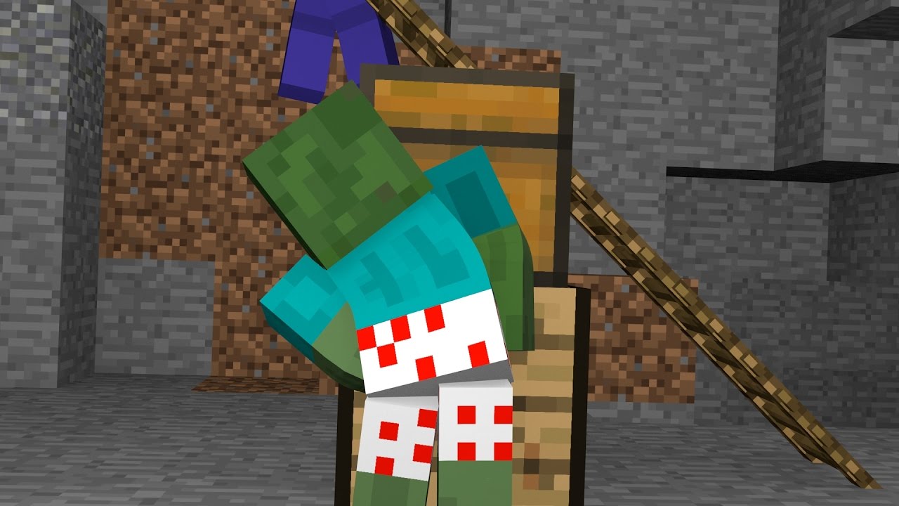 MINECRAFT Zombie Attack (Funny Animation)