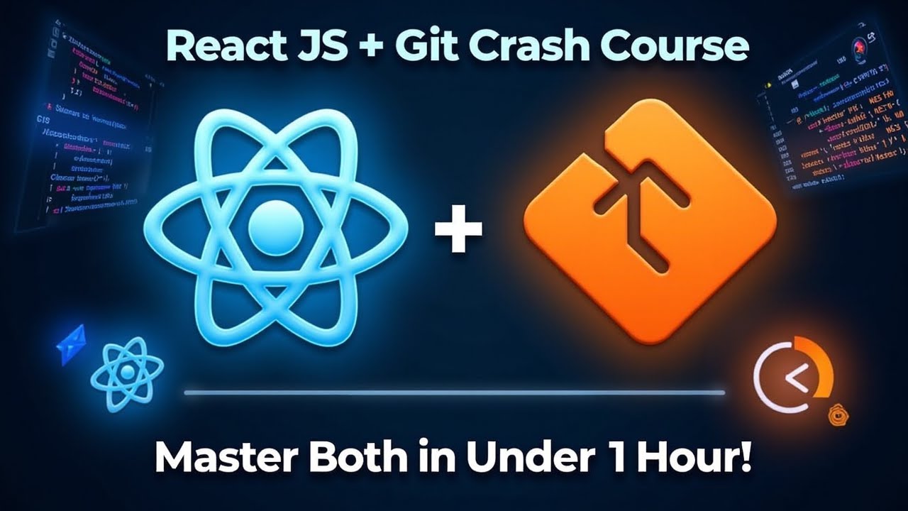 React Js + Git Crash Course 2025 under 1 hr  🚀| React js Quick Guide | React js Beginner to Advance