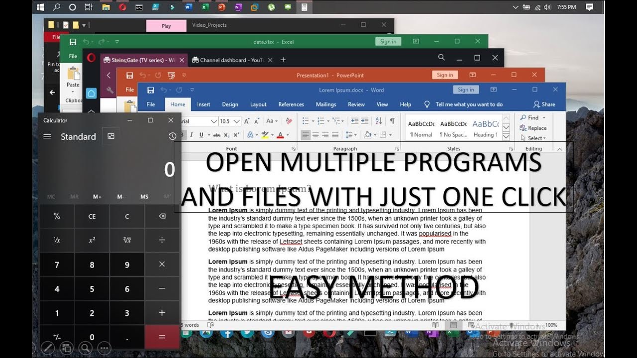 How to open Multiple Programs and Files in One Click | Easy Method | Batch File | Edward Labs