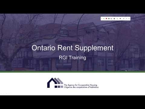 Ontario Rent Supplement Webinar - November 28th, 2018
