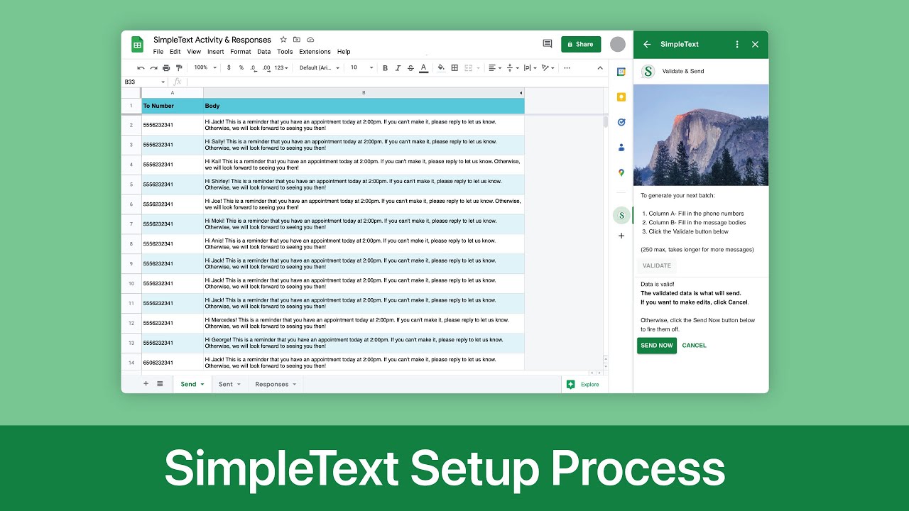 SimpleText Setup Process