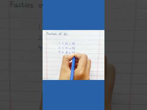 Factors of 32 #shorts