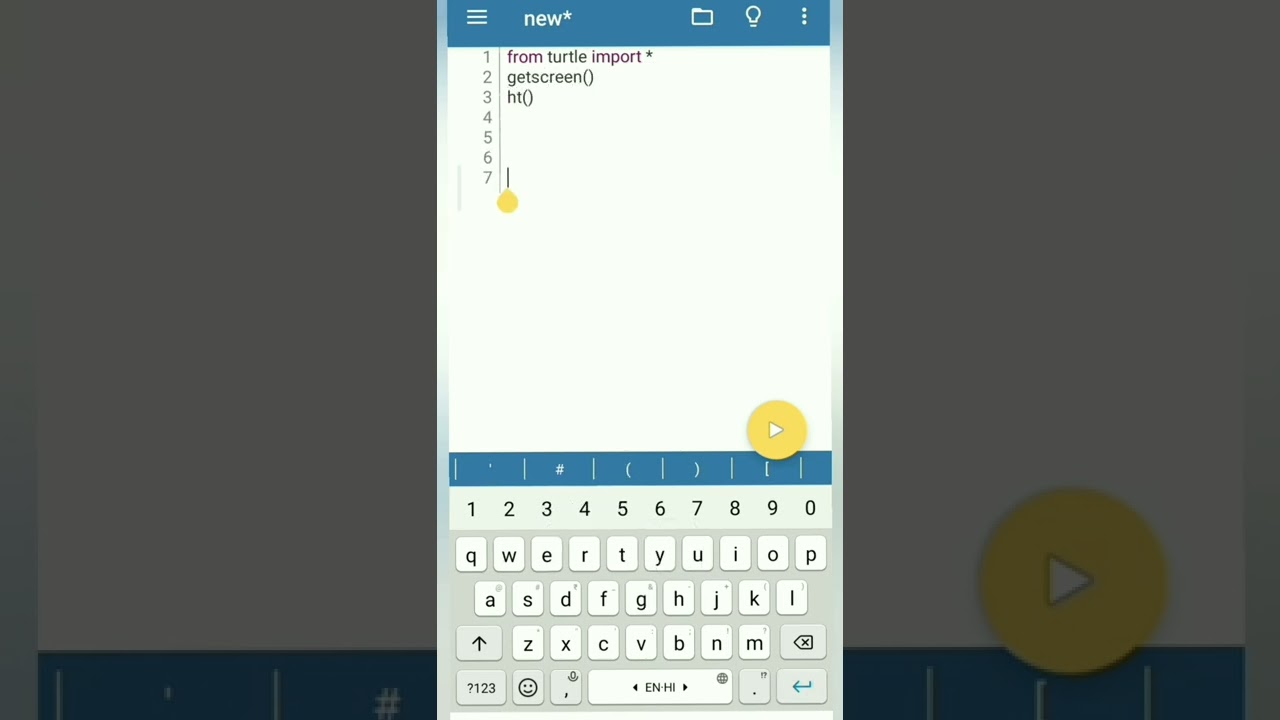 make the square by using turtle in python | python turtle shorts #python #turtle #pythonturtle