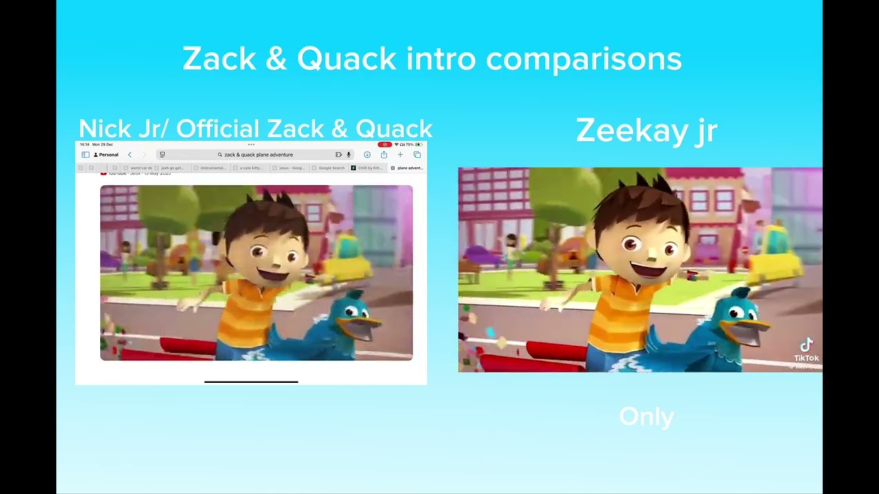Zack & Quack intro comparisons