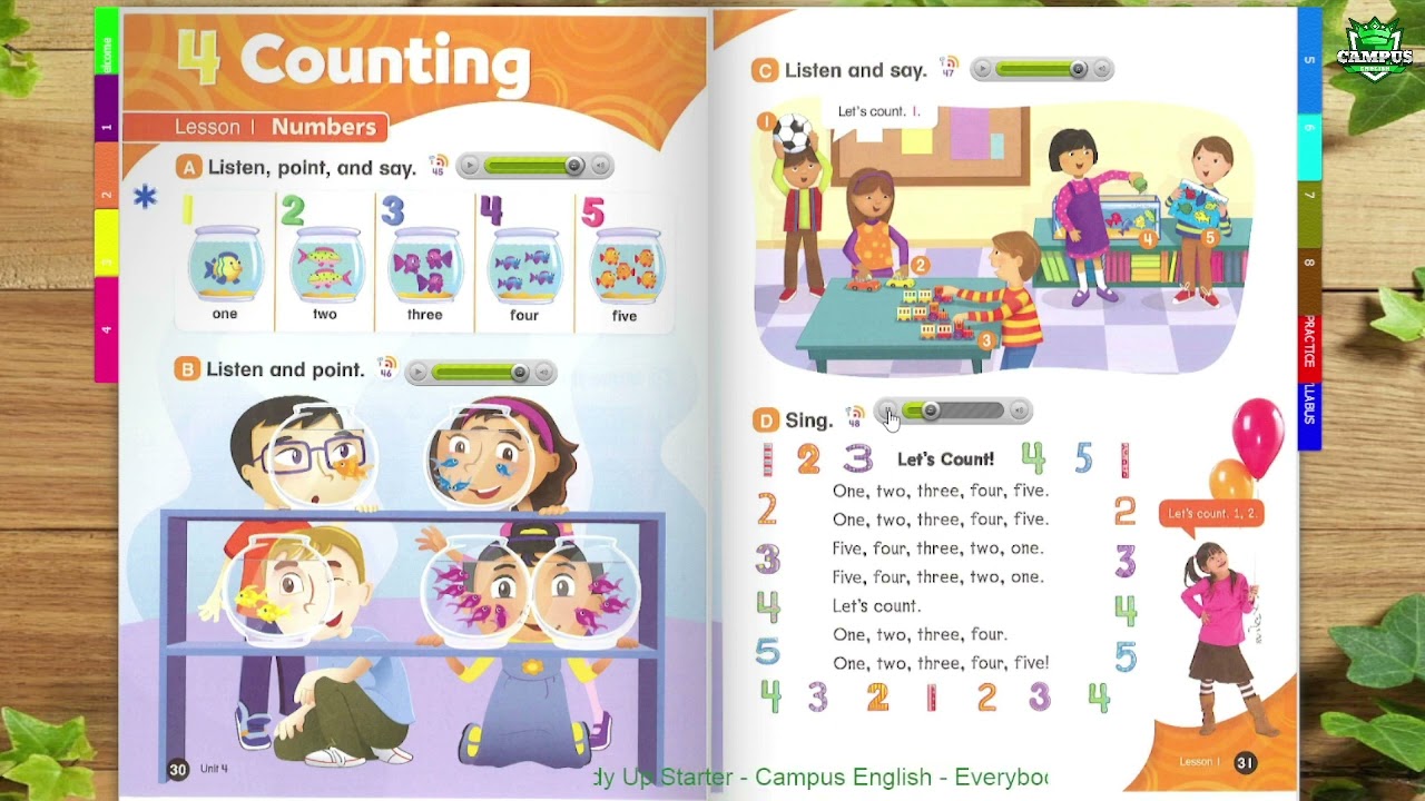 Everybody Up Starter - Unit 4 - Couning - Lesson 1 - Numbers