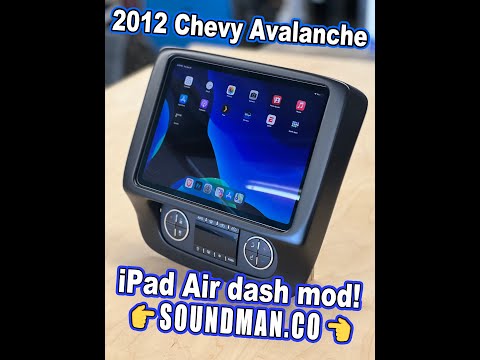 2012 Chevy Avalanche 11 inch iPad Air - Soundman dash mod