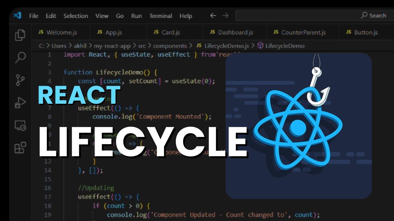 React Lifecycle Methods Explained Simply (Class Components) | CODE WITH ME