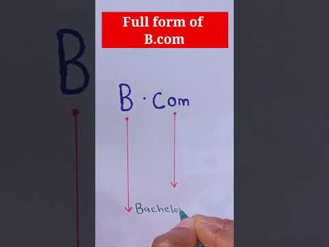 Full form of B.com.#shorts #learning