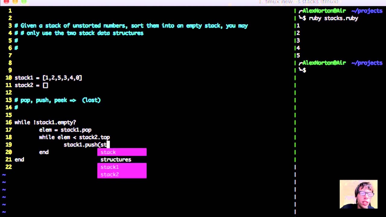 Interview Question: Sorting Stacks