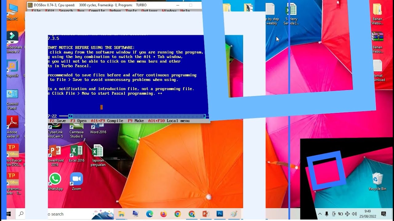 Program Pascal Menggunakan Variabel Dan Tipe Data Integer