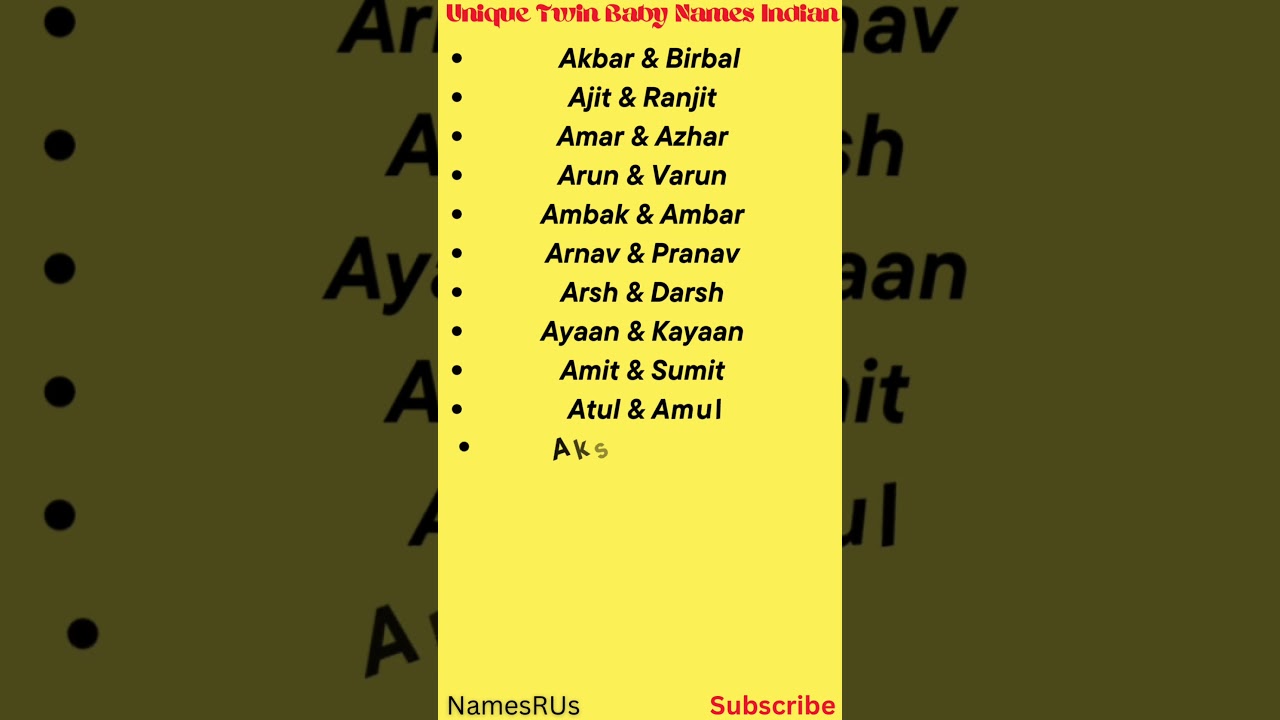 Unique Indian Twin Baby Boy Names - Part 1 🇮🇳 👨 👦 😎 #shorts #short #babynames #indiannames