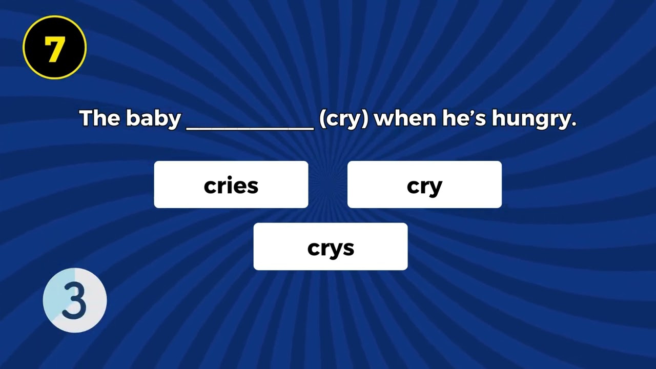 Simple Present Exceptions Master the 3rd Person Singular with This Quiz