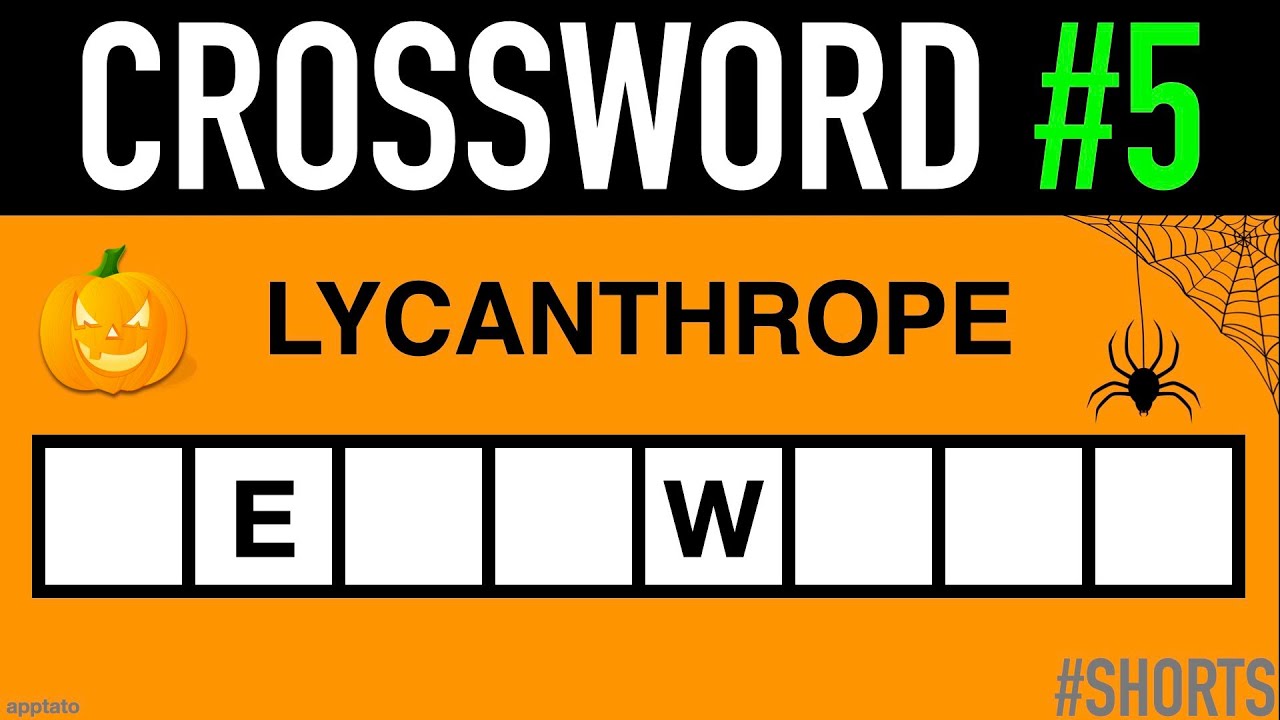 CROSSWORD PUZZLE SHORTS #5 - HALLOWEEN GENERAL KNOWLEDGE TRIVIA QUIZ (7 QUESTIONS AND ANSWERS)