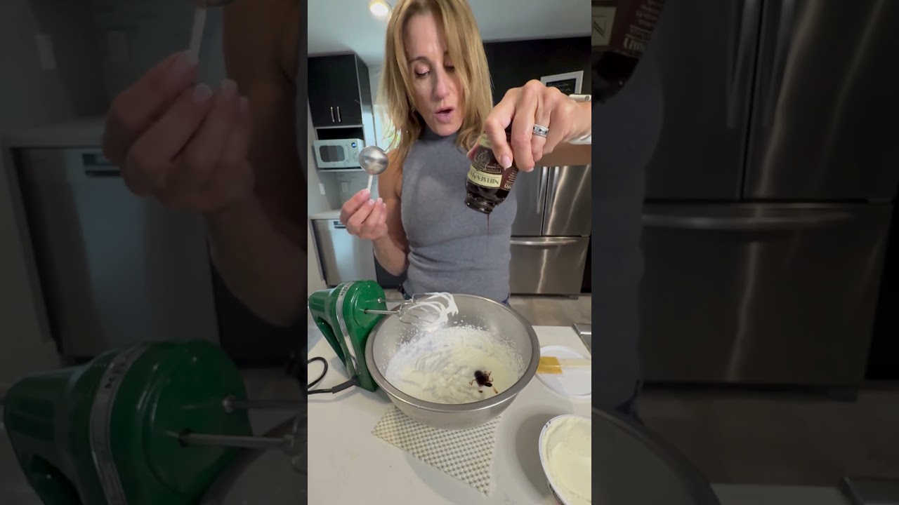 Making Vanilla Bean Mascarpone Mousse with chef Laura