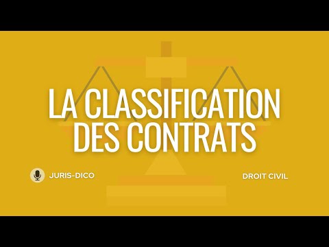 La classification des contrats [Droit civil]