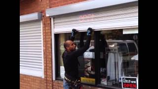 Manual Spring Push up / Pull down Commercial Window Shutter ...