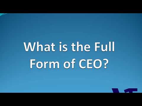 CEO Full Form | Full Form of CEO