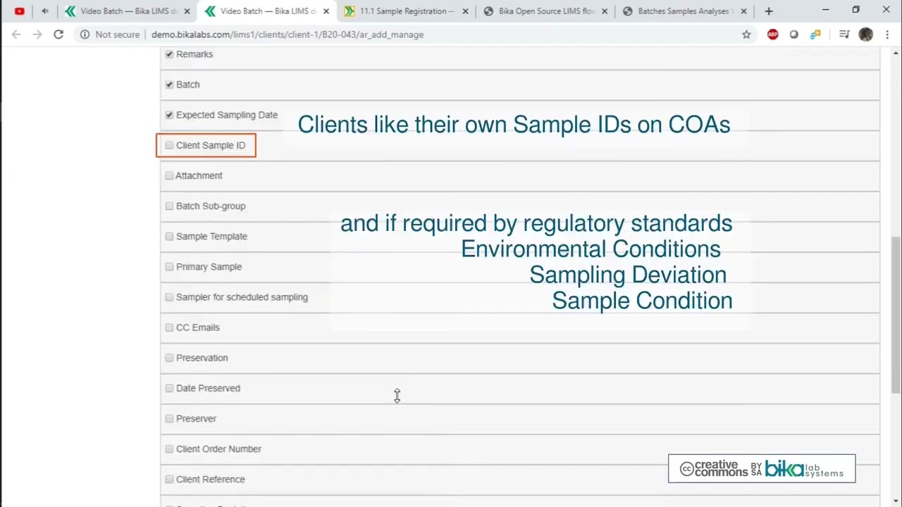 Batch Sample Registration