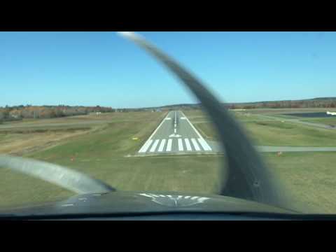 Cessna landing at Hancock County-Bar Harbor Airport (BHB) - Trenton, Maine