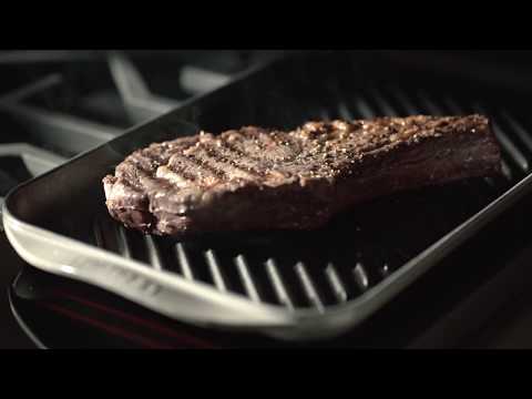 48-inch Dual-Fuel Pro Range - Finish Steak on Induction Griddle