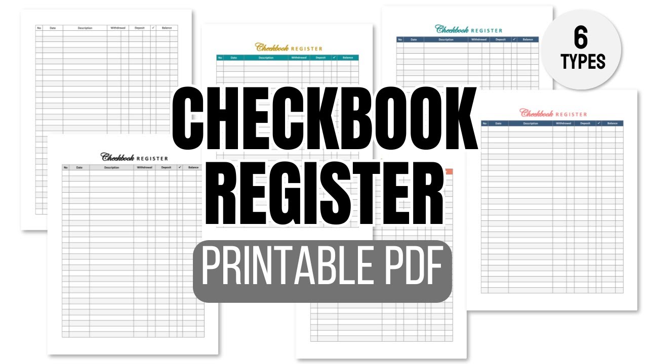 Check Register Printable PDF
