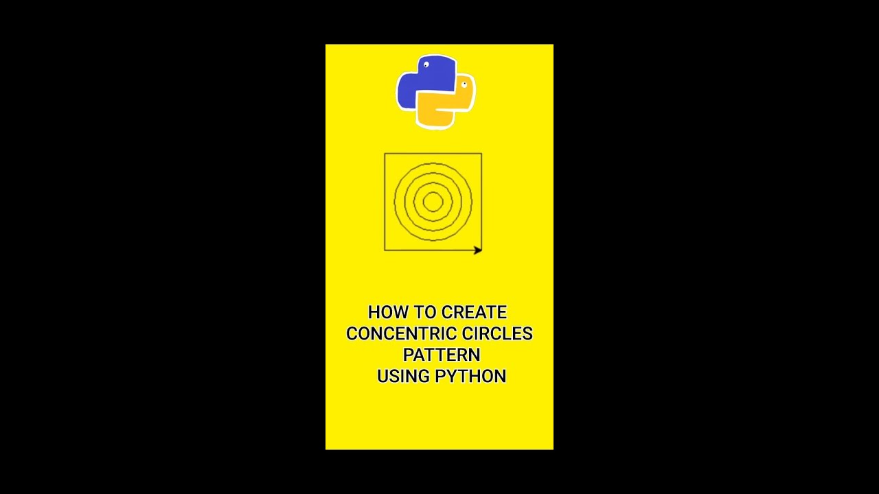 Create a Concentric Circles Pattern using Python .... #shorts