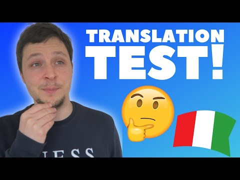 Can You Translate the Sentences? English ➡️ Italian