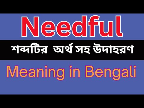 Needful Meaning In Bengali /Needful mane ki