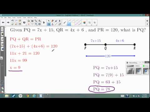 Lesson 1.2 - Segment Addition