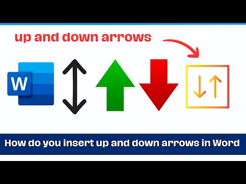 How do you insert up and down arrows in Word