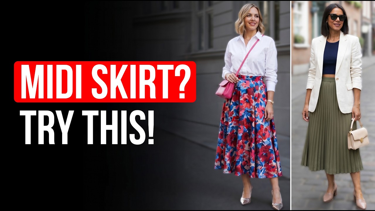 7 Midi Skirt & Tops Style Secrets To Look RICH and EXPENSIVE After 50