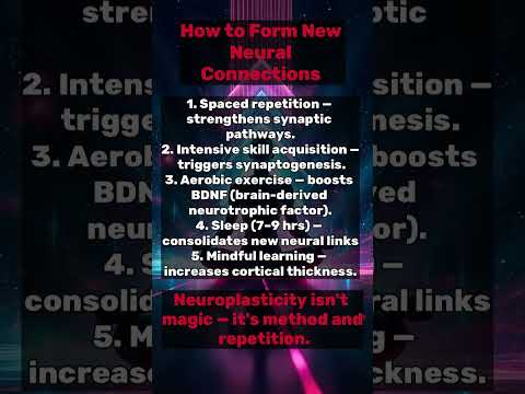 How to form new neural connections #brain #neuralnetworks #psychology #selfhelp #motivation #smart