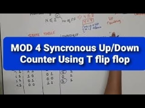 Mod 4 UP/DOWN COUNTER | MOD 4 COUNTER USING T FLIP FLOP | MOD 4 UP/DOWN SYNCHRONOUS COUNTER