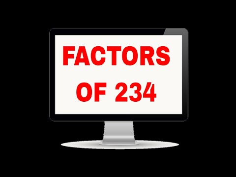 Factors of 234