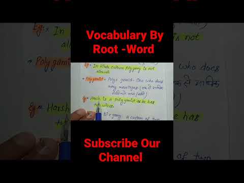 Vocabulary By Root -Word|| #shortsvideo