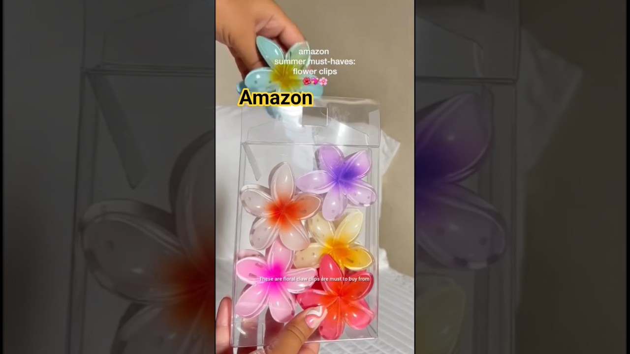 Floral claw clips from Amazon #aesthetic #amazonfinds #floral #views
