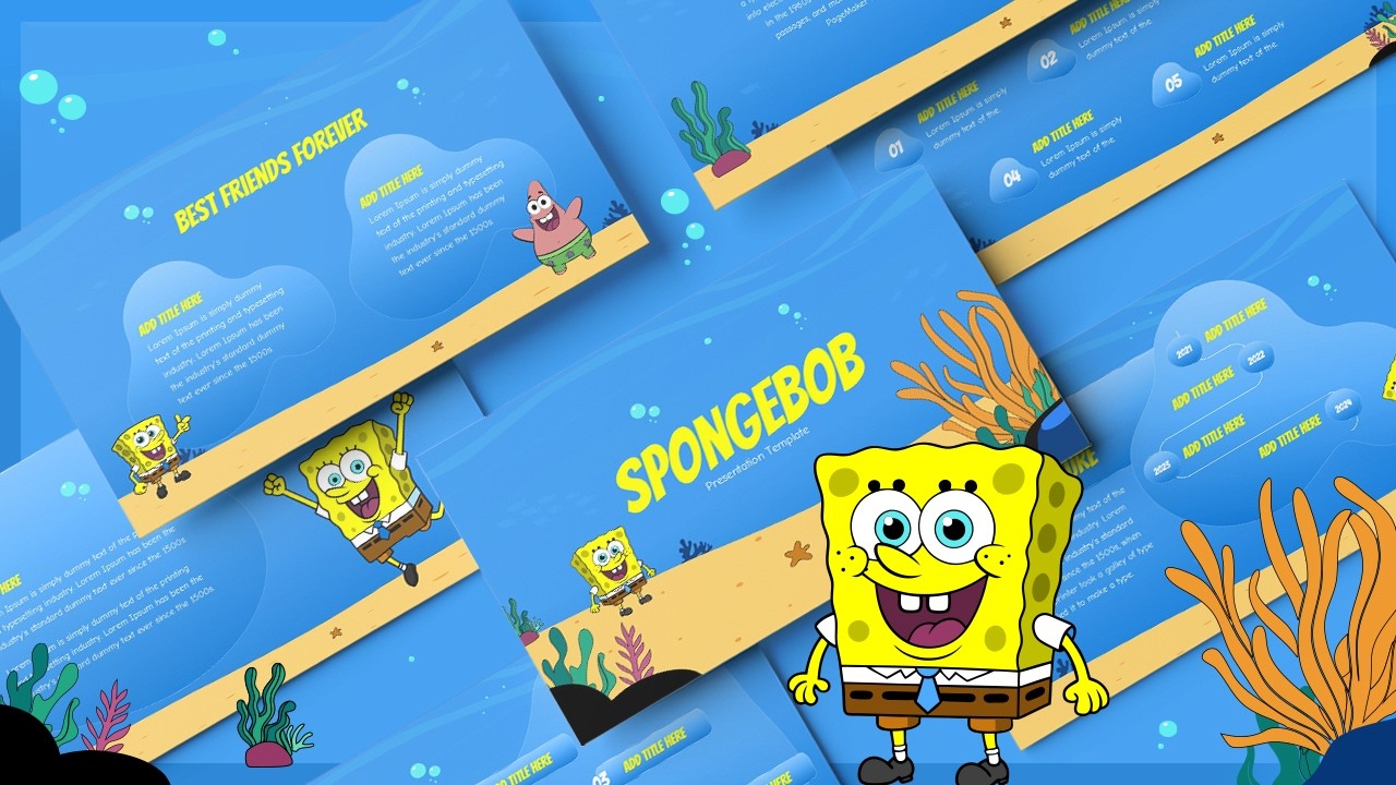 SpongeBob SquarePants Inspired Presentation Template #spongebob #powerpoint #googleslides