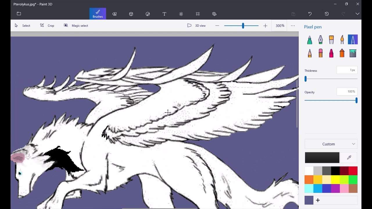 The Pterolycus (Winged Wolf) Speed Paint Part 2