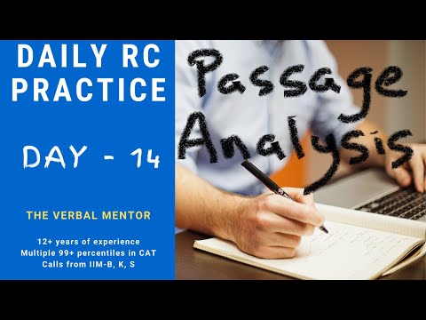 RC Practice Passage Analysis: Part- 14 Video Lecture - Crash Course for CAT
