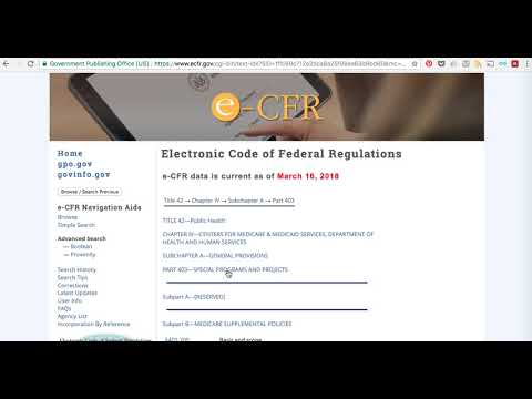 How to Browse the "e-CFR"